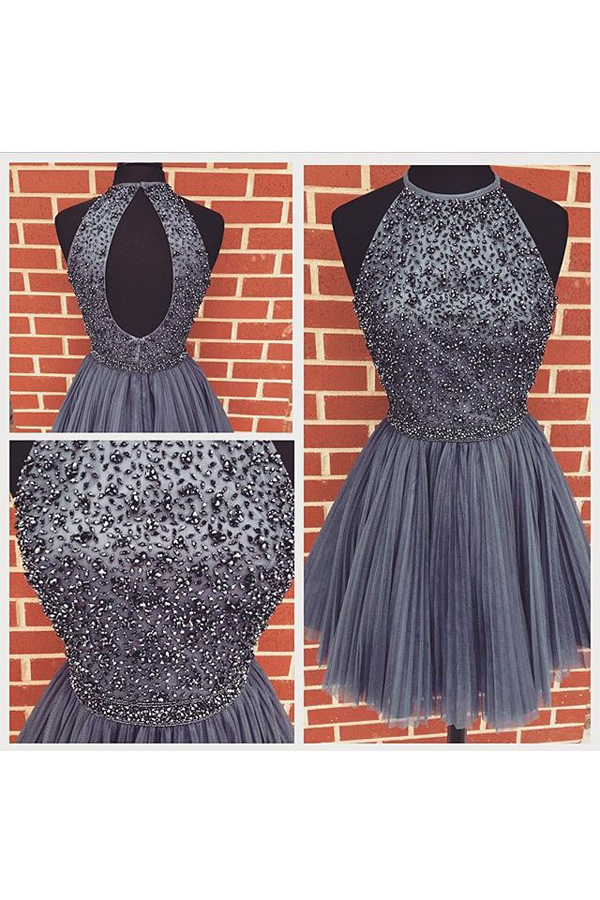 Gray Homecoming Dress,princess Homecoming Dresses,tulle Homecoming ...